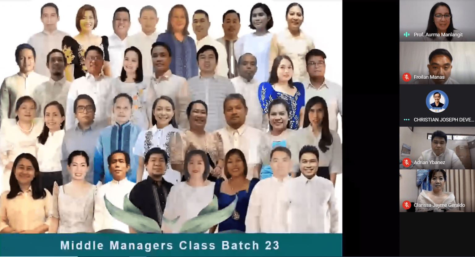 A HISTORIC WELCOME FOR MIDDLE MANAGERS CLASS BATCH 23 – PUBLIC ...