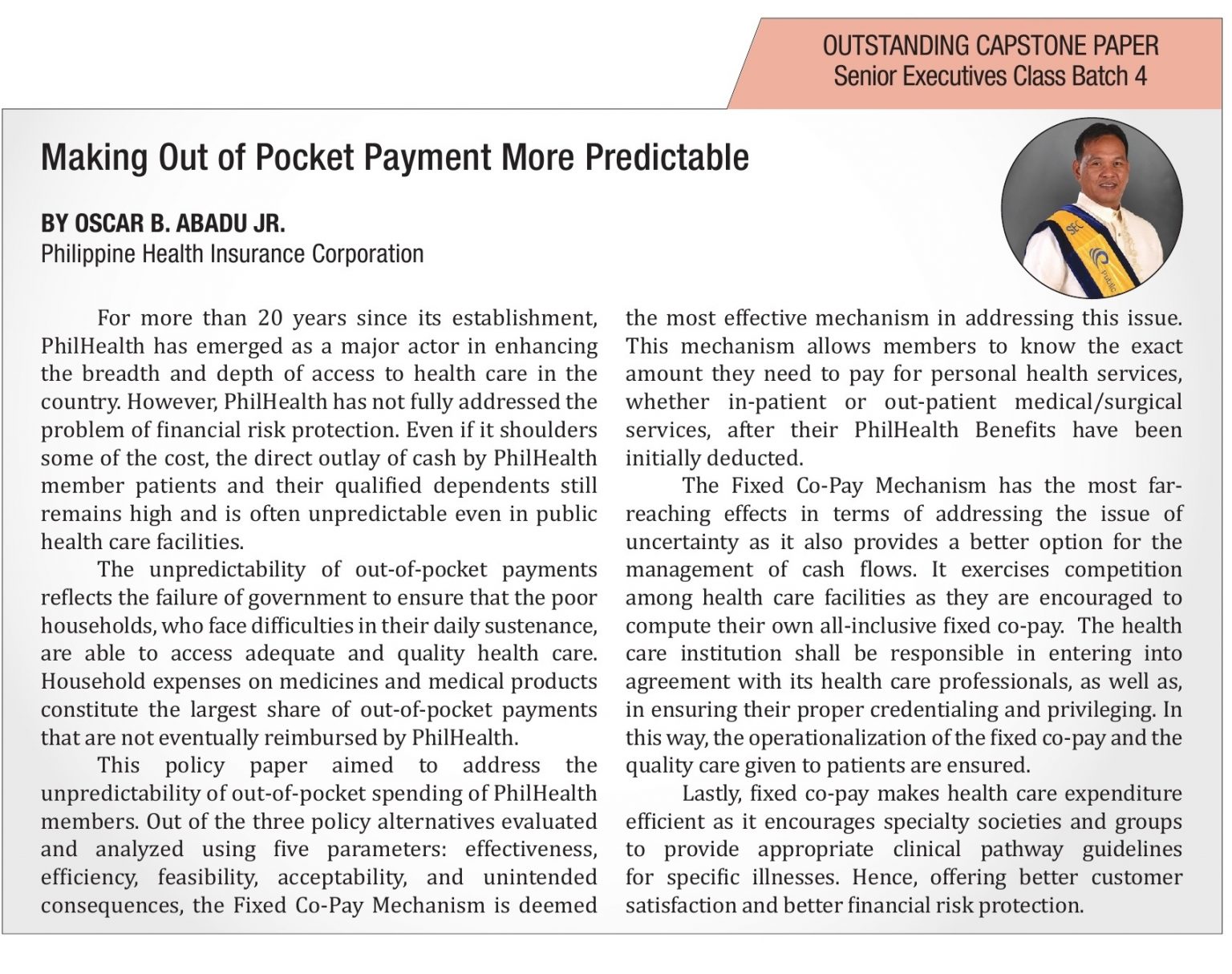 Outstanding Capstone Papers & Projects – PUBLIC MANAGEMENT DEVELOPMENT ...