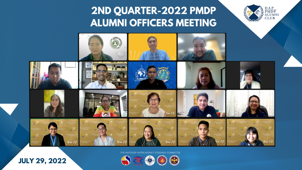 PMDP ALUMNI CLUB OFFICERS AND CLASS REPRESENTATIVES CONVENE VIRTUALLY ...