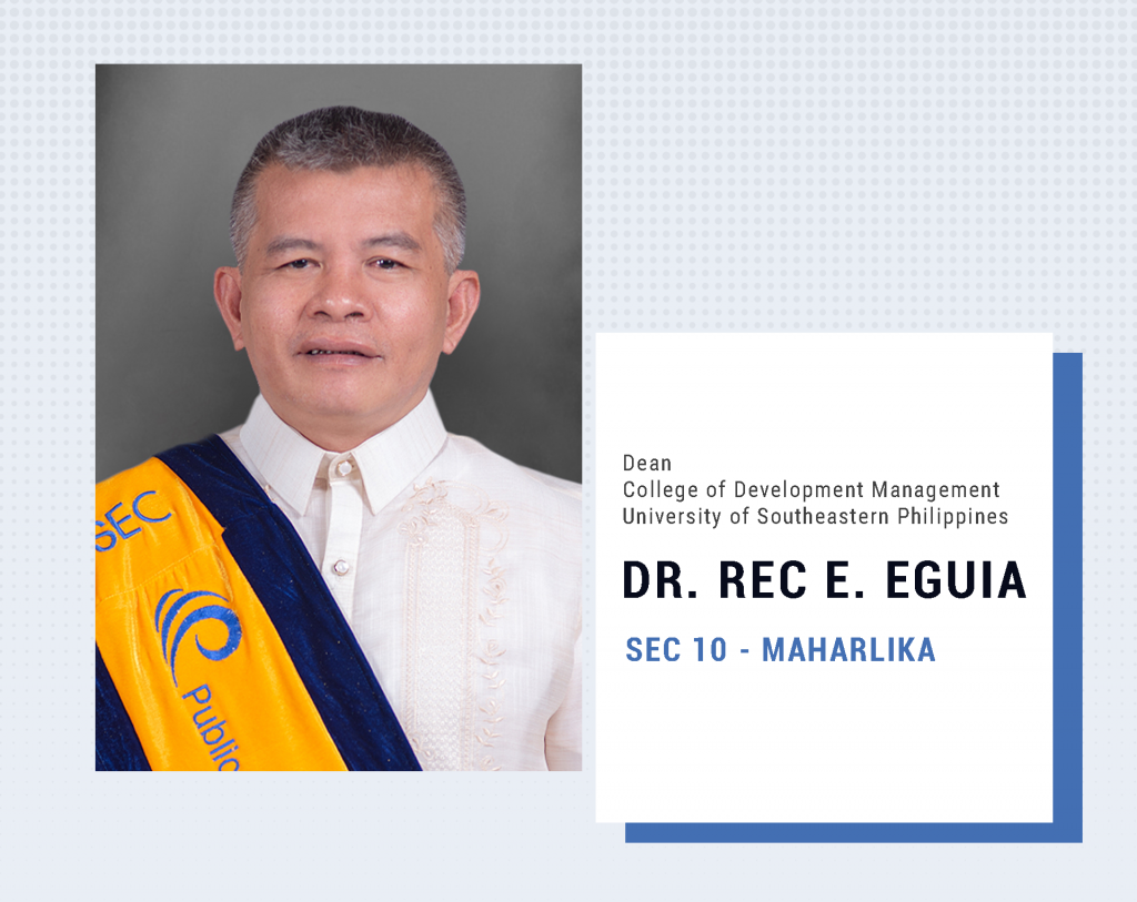 FEATURED ALUMNI: Dr. Rec E. Eguia – PUBLIC MANAGEMENT DEVELOPMENT PROGRAM