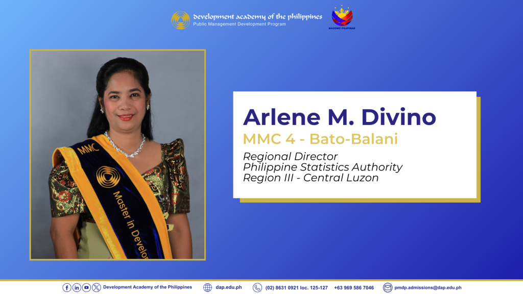 FEATURED ALUMNI: Regional Director Arlene M. Divino – PUBLIC MANAGEMENT DEVELOPMENT PROGRAM